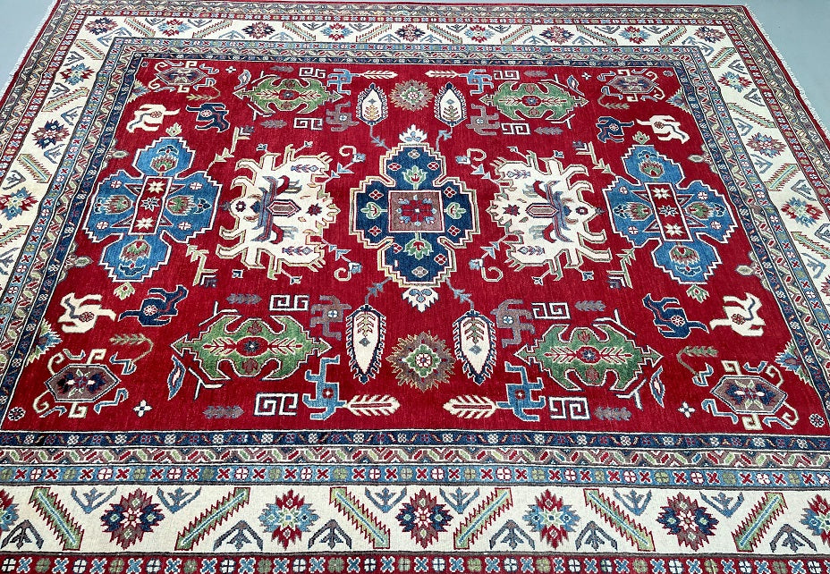 Caucasian Design Afghan Kazak Rug 3x2.5m | shoparug