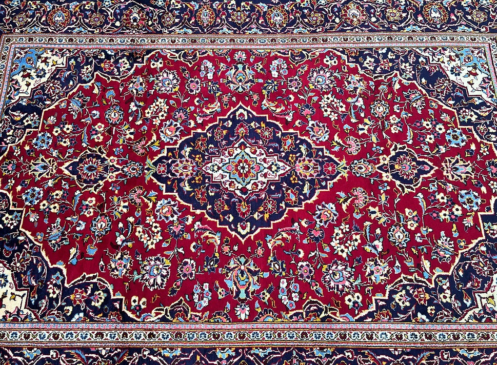 Vintage Persian Kashan Rug 3x2m | shoparug