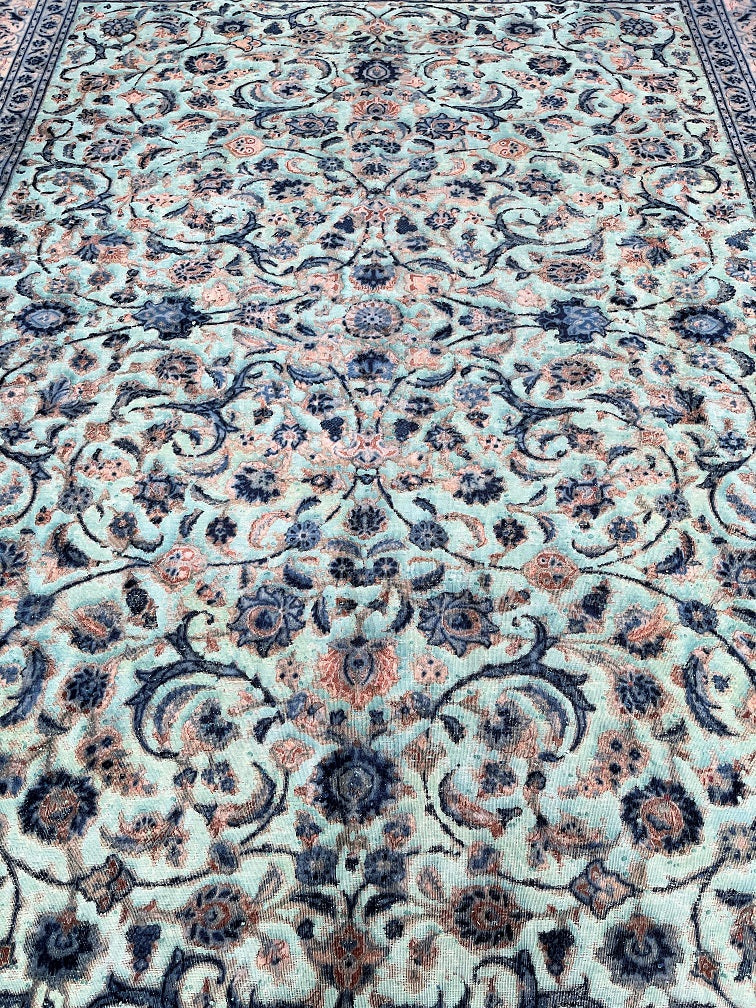 Overdyed Vintage Kashan Rug 3.7x3m | shoparug